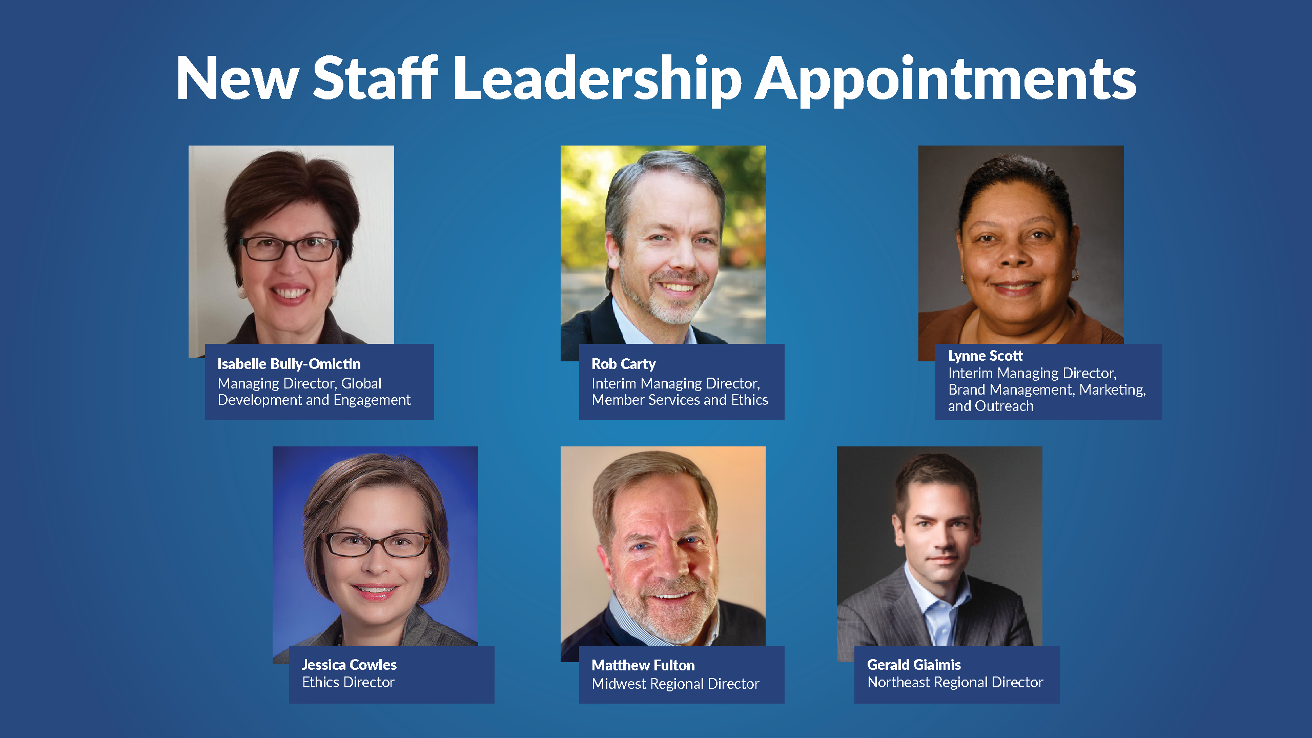 New Staff Leadership Appointments Reflect ICMA’s Commitment to Excellence | icma.org